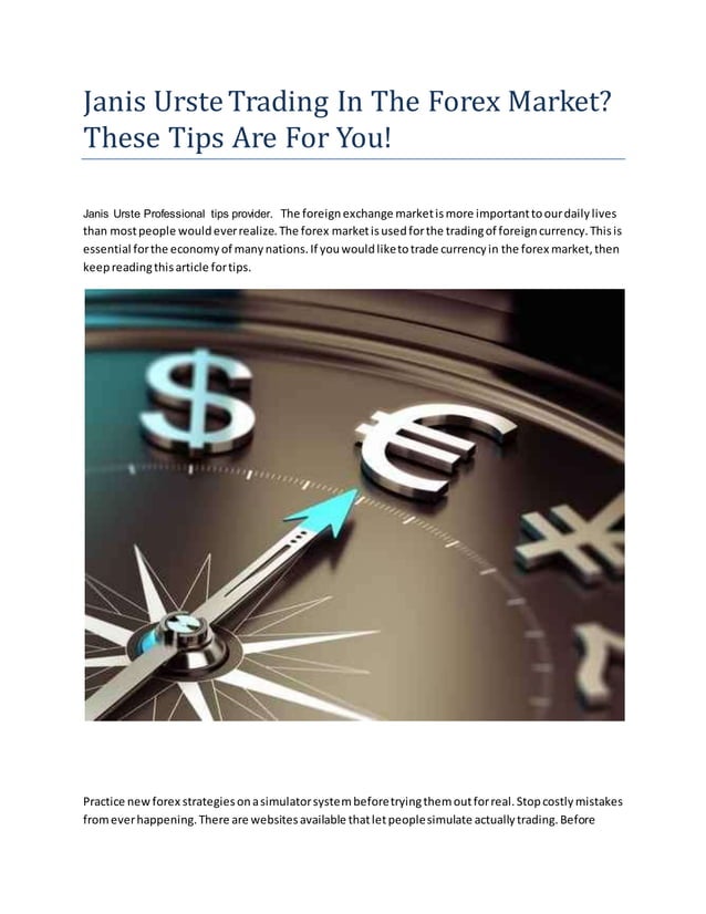 Janis urste trading in the forex market | PDF