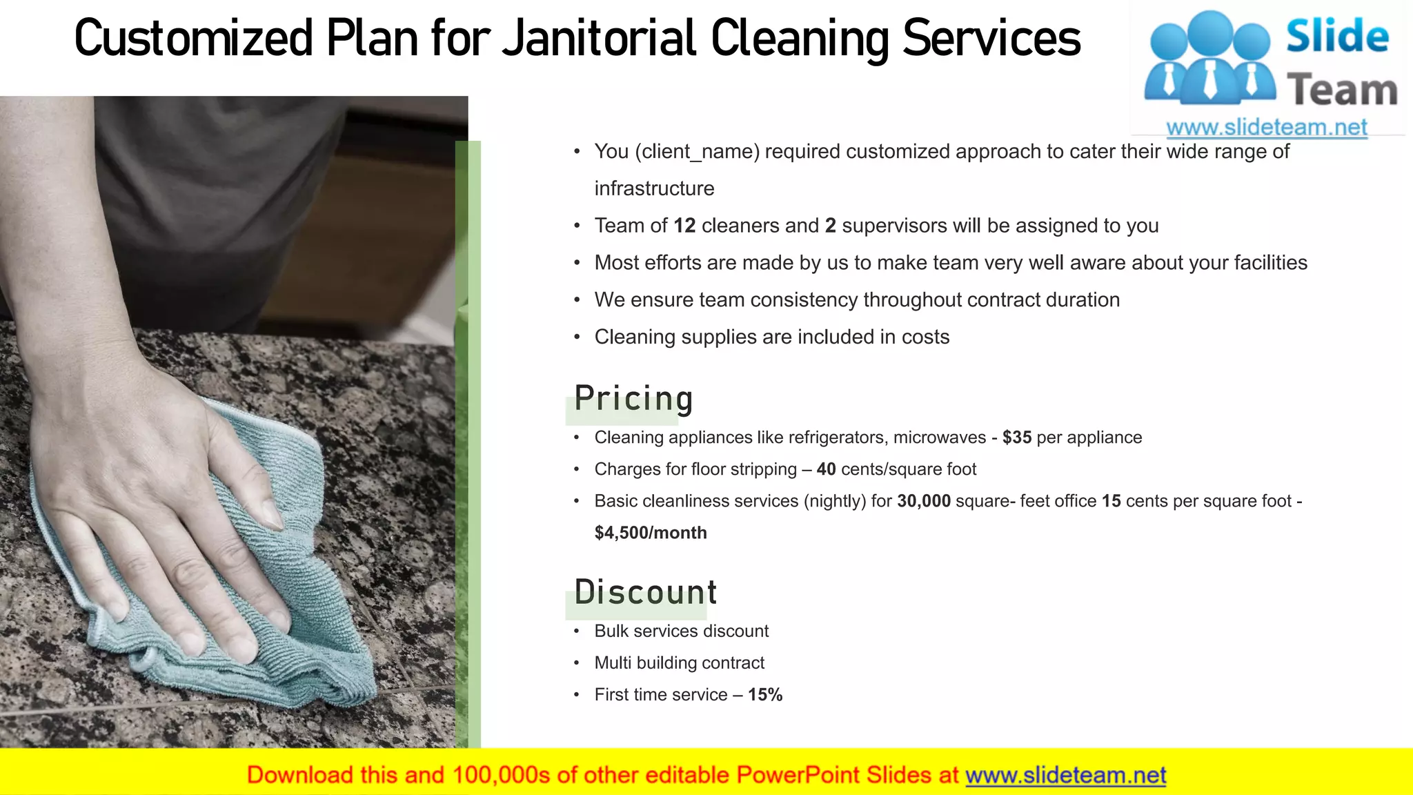 Janitorial Cleaning Services Proposal PowerPoint Presentation Slides | PDF