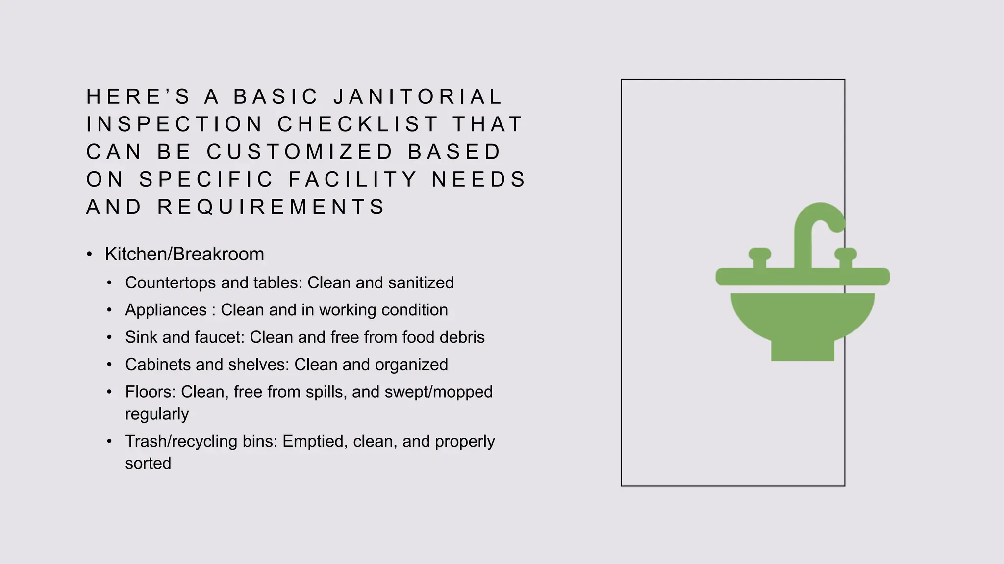 Janitorial quality inspections using eAuditor Audits & Inspections ...