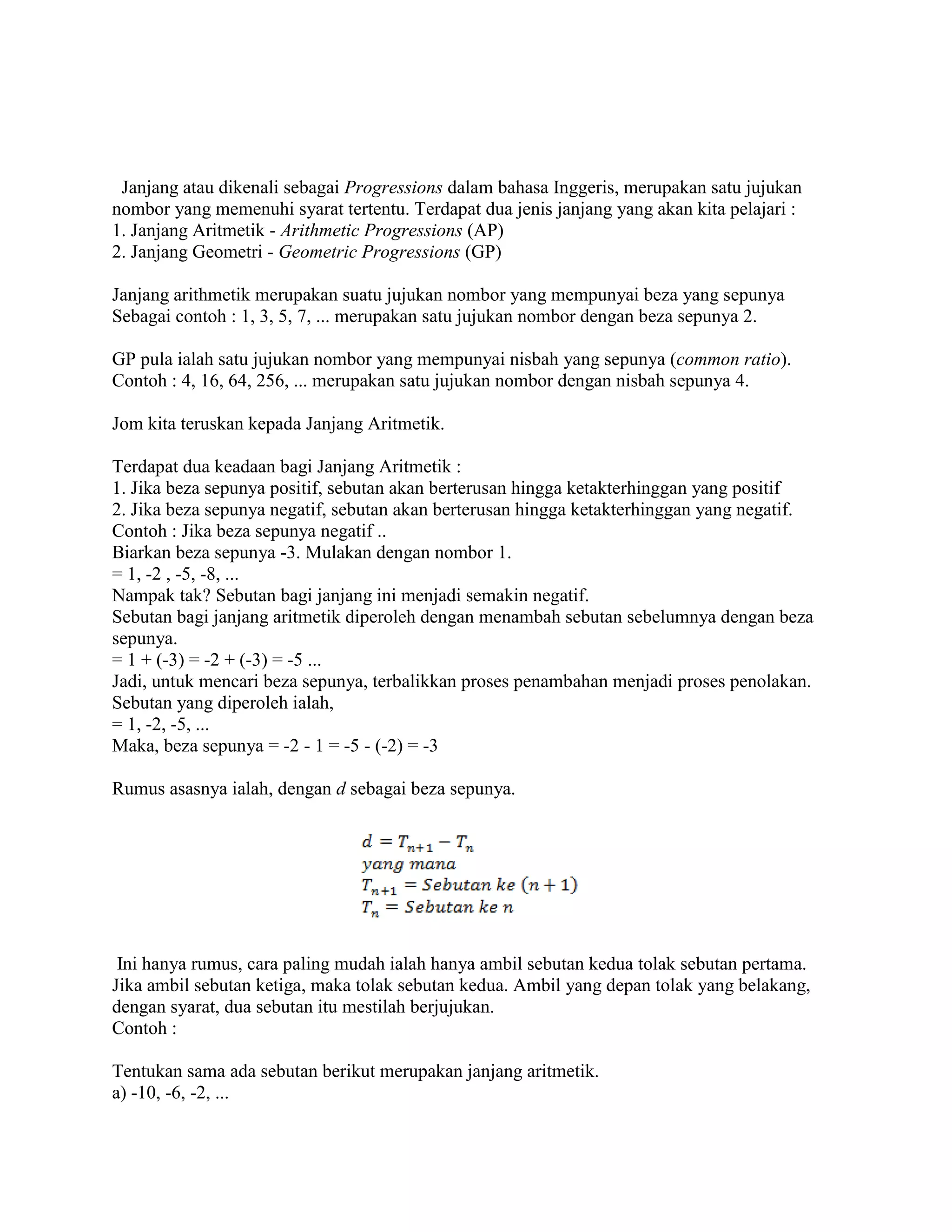 Janjang atau dikenali sebagai progressions | DOCX