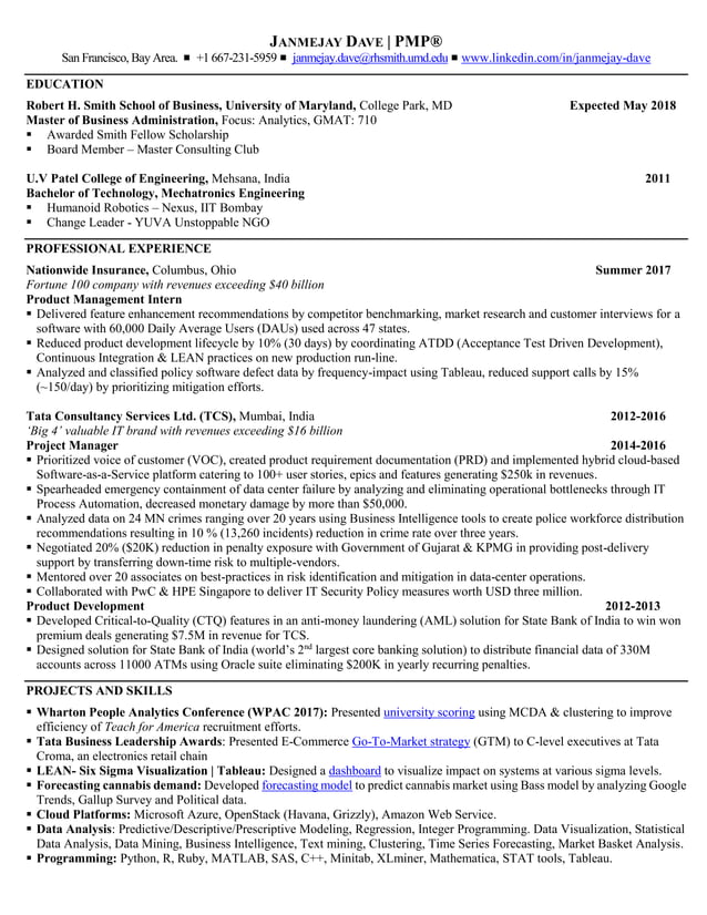 Janmejay Dave Resume Product | PDF | Computing | Technology & Computing