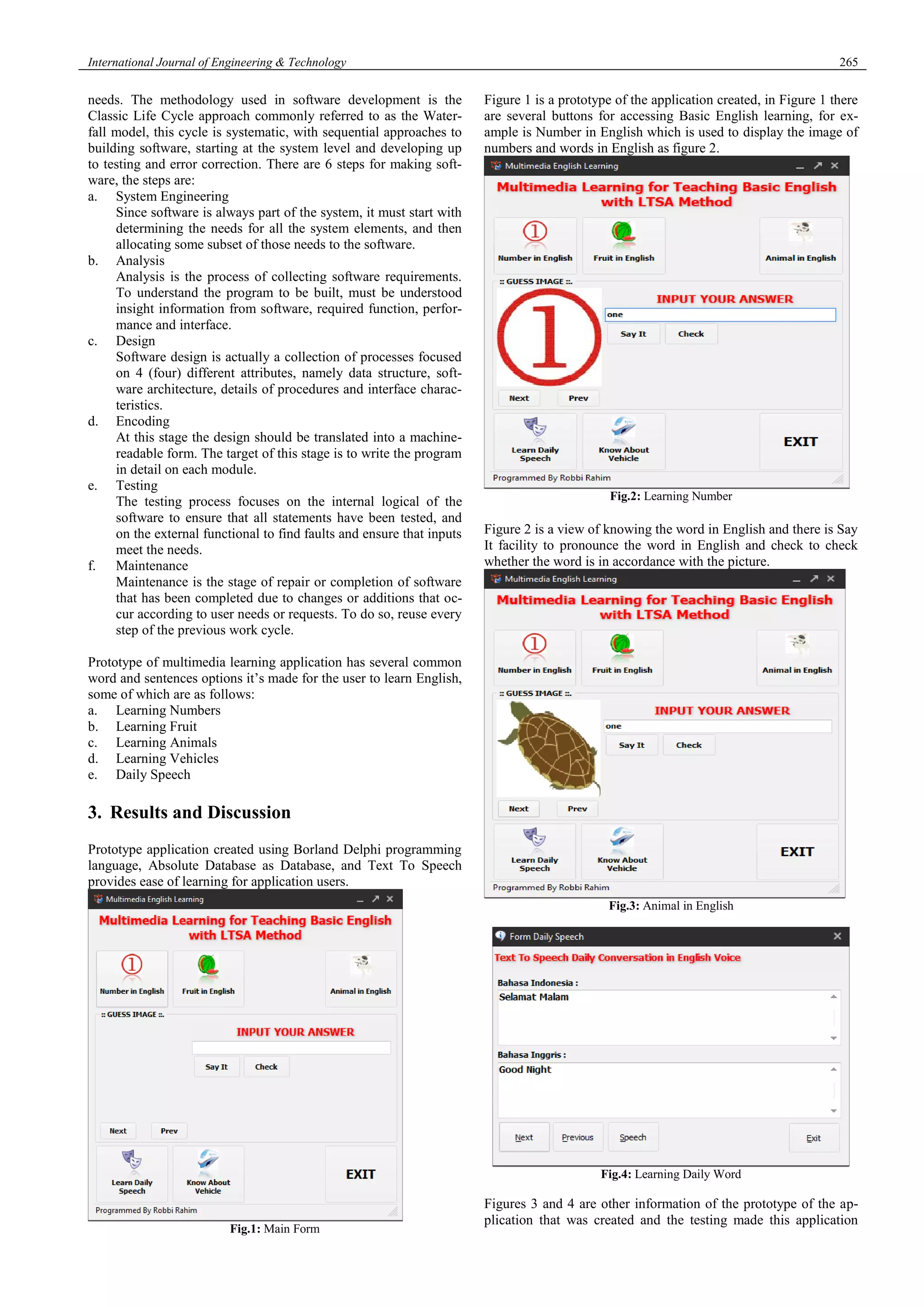 Prototype Application Multimedia Learning for Teaching Basic English | PDF