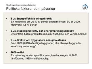Ett energieffektivt samhälle 2050 | PPTX | Power and Energy Industry | Industries