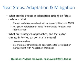 Forests and Climate Change: New Approaches for Adaptation and Carbon ...