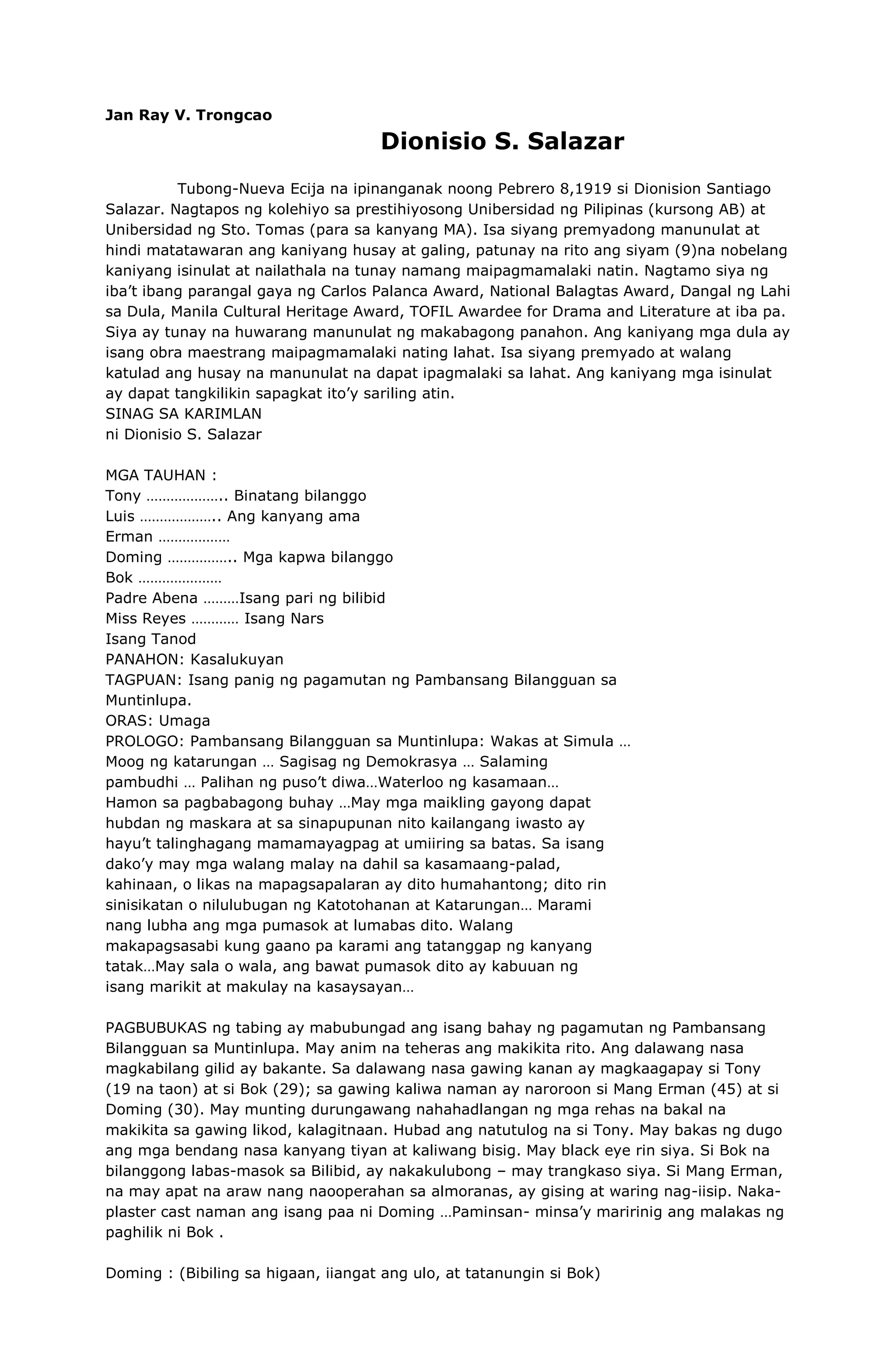 Dionisio S. Salazar | DOCX