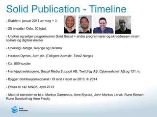 Jan Rune - Solid Publication @ First Tuesday Bergen 4 Juni 2013 | PPT