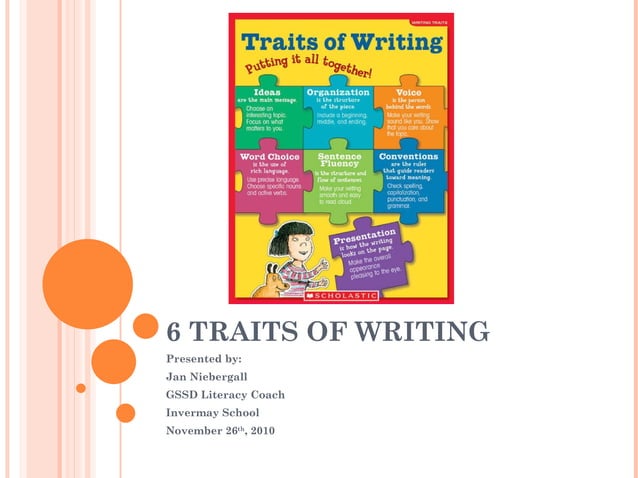 Jan's 6 traits of writing | PPT