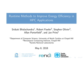 Runtime Methods to Improve Energy Efficiency in HPC Applications | PDF | Computer Software and ...