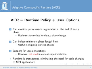 Runtime Methods to Improve Energy Efficiency in HPC Applications | PDF | Computer Software and ...