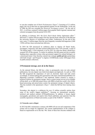 Digitizing all Dutch books, newspapers & magazines - 730 million pages ...