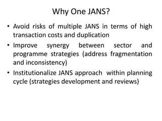 Joint Assessment of National Health Strategic Plan using One JANS ...