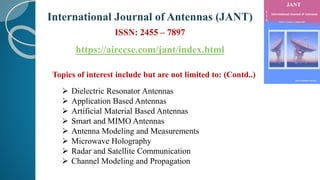Call for Papers - International Journal of Antennas (JANT) | PPT