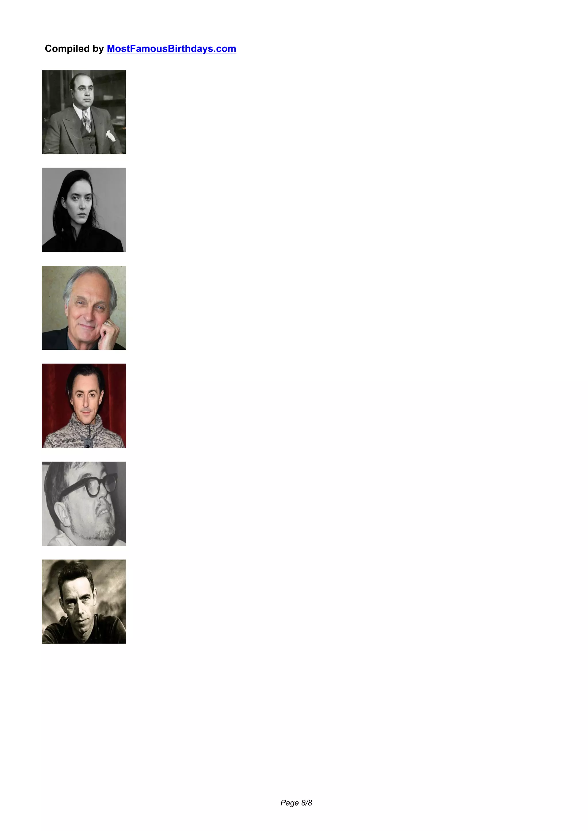 January born famous people | PDF | National & Civic Holidays | Holidays