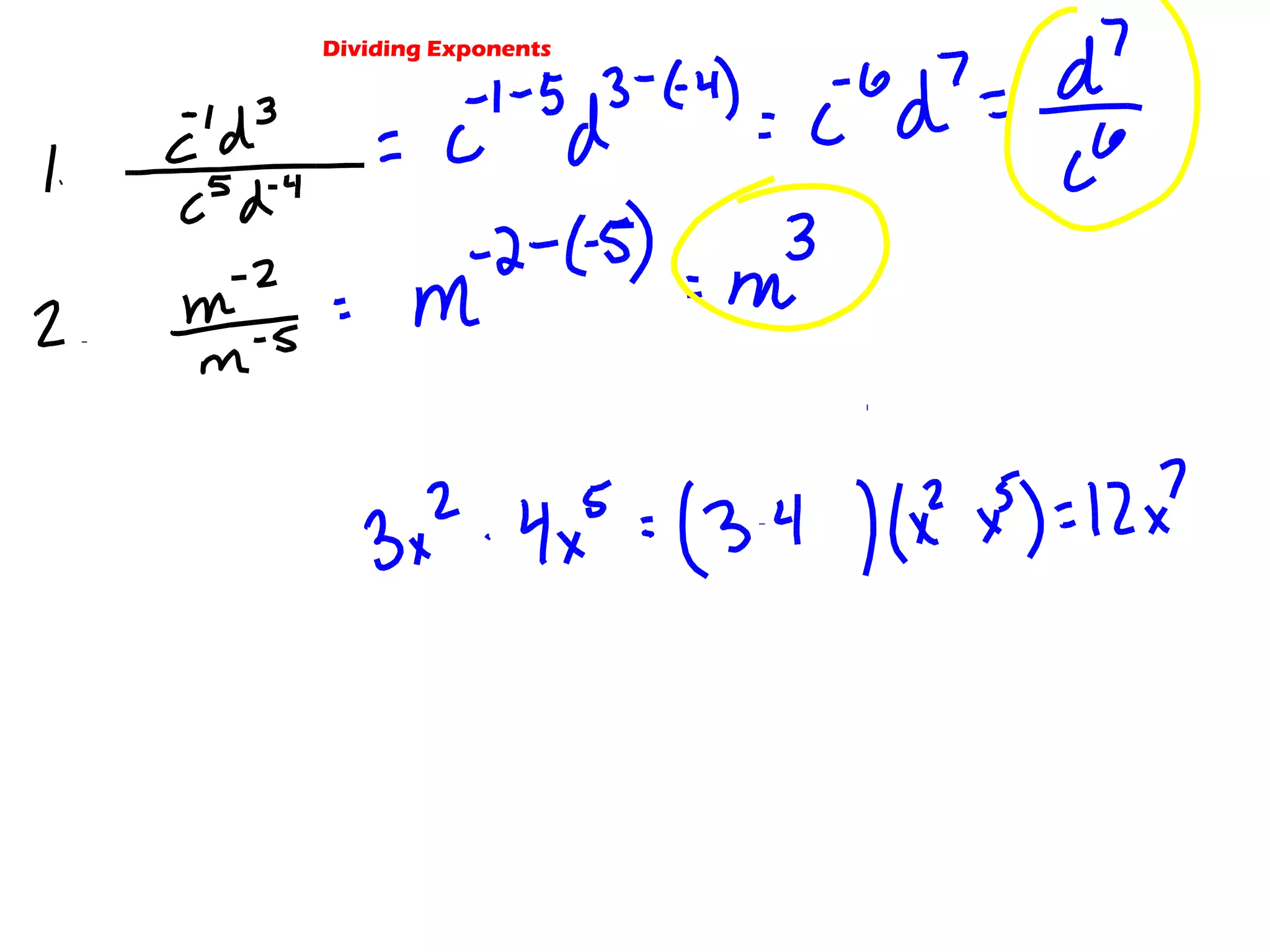 Dividing Exponents | PPT | Physics | Science