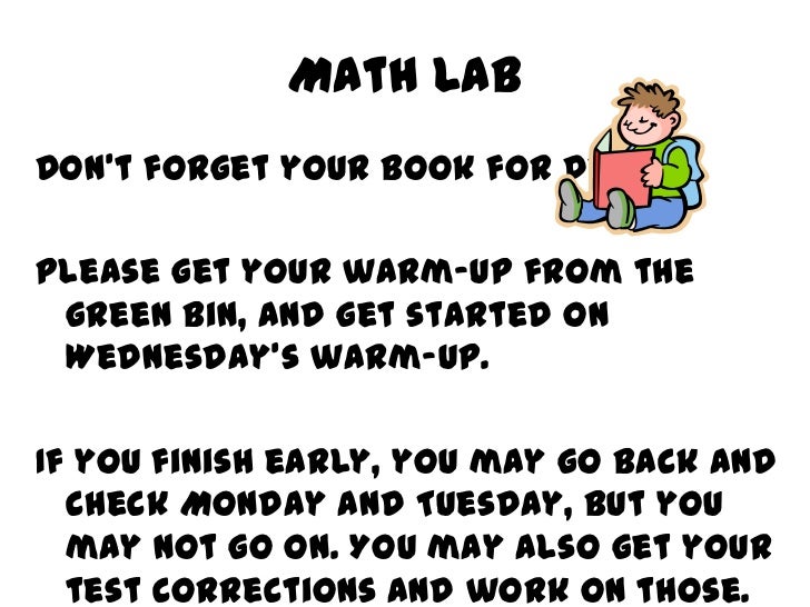 Warm-Up for January 2 - 6, 2012