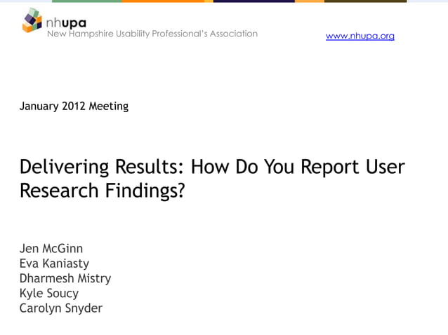 Delivering Results: How Do You Report User Research Findings? | PPTX ...