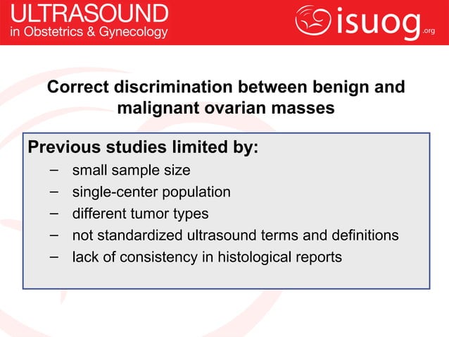 UOG Journal Club: Improving strategies for diagnosing ovarian cancer: a ...