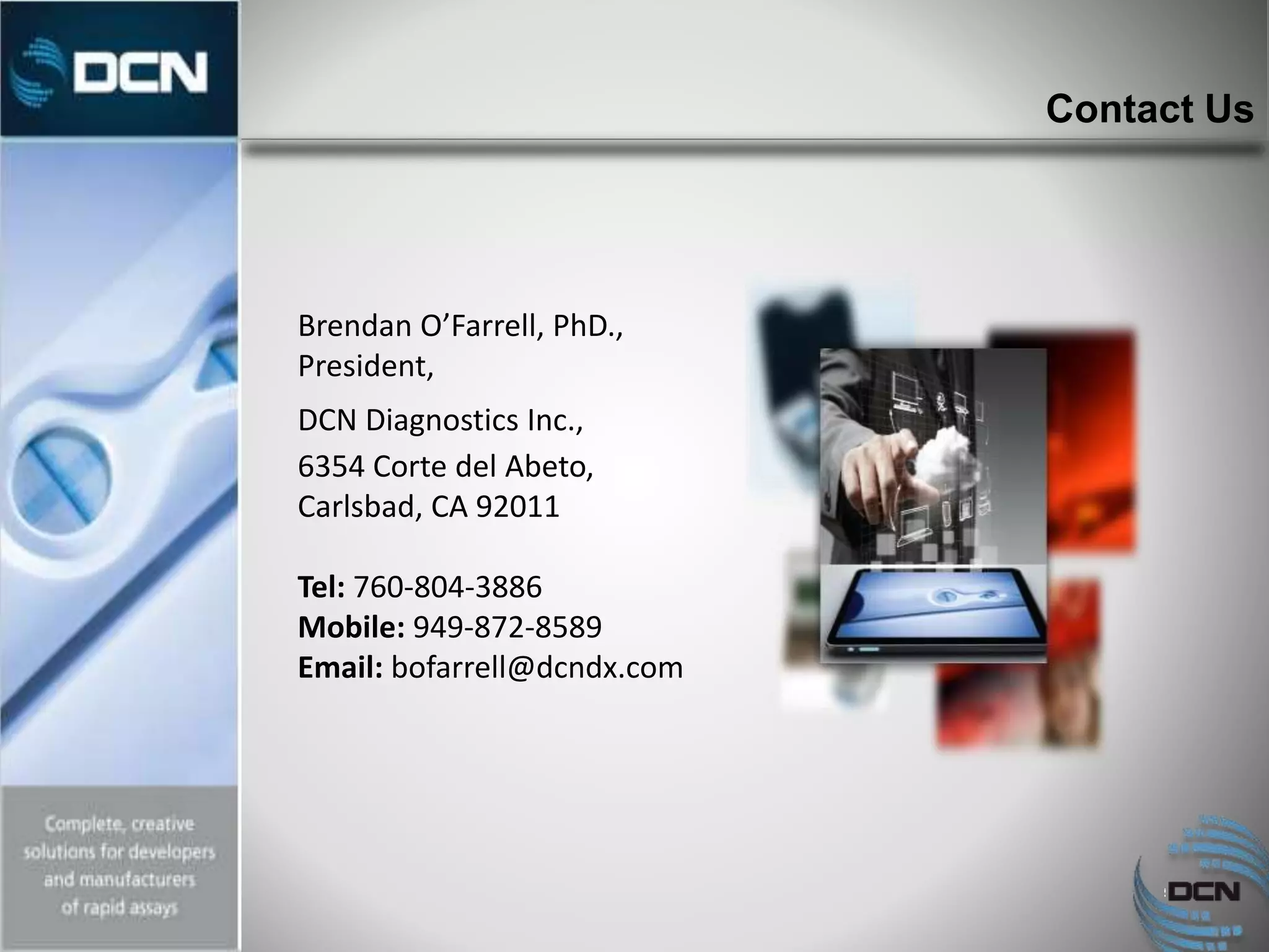 DCN Diagnostics. Design and Development of Lateral Flow Assay Systems ...