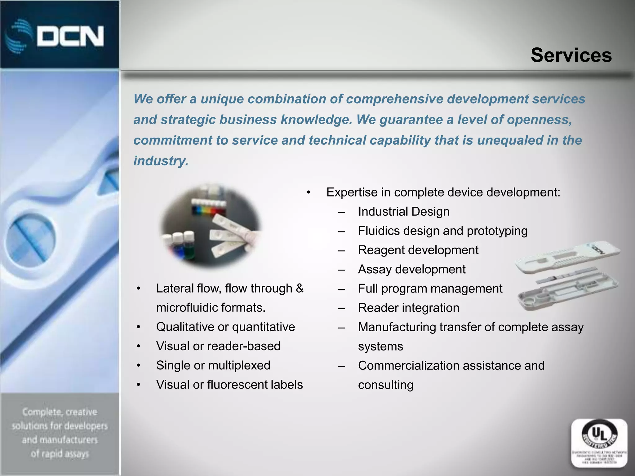 DCN Diagnostics. Design and Development of Lateral Flow Assay Systems ...