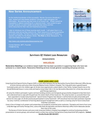 Families & Friends of Murder Victims, INC | PDF