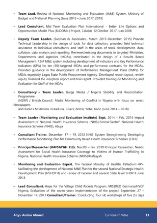 January 2021 aliyu aminu ahmed cv | PDF