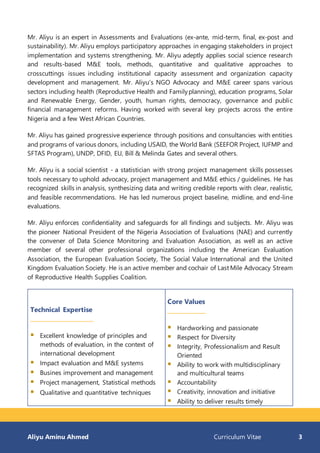 January 2021 aliyu aminu ahmed cv | PDF