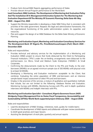 January 2021 aliyu aminu ahmed cv | PDF