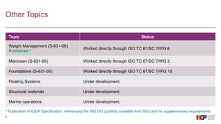 JIP35 - Offshore Strutures Specifications Task Force - Phase 2 (January ...