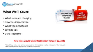 Our Guide to the 2023 USPS® Rate Change | PPT