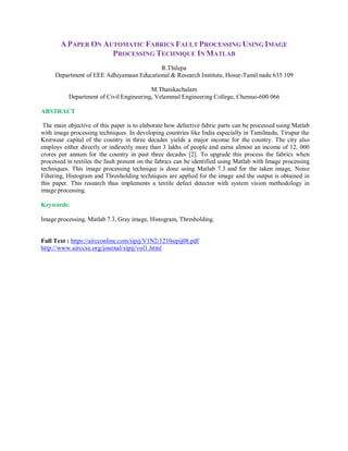 January 2023: Top 10 Read Articles in Signal &Image Processing | PDF | Computing | Technology ...