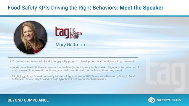 Food Safety KPIs: Are They Driving the Right Behaviors? | PPTX