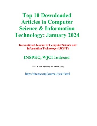 January 2024 : Top 10 Downloaded Articles in Computer Science ...