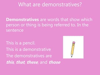 possesive adjectives and demostratives | PPT