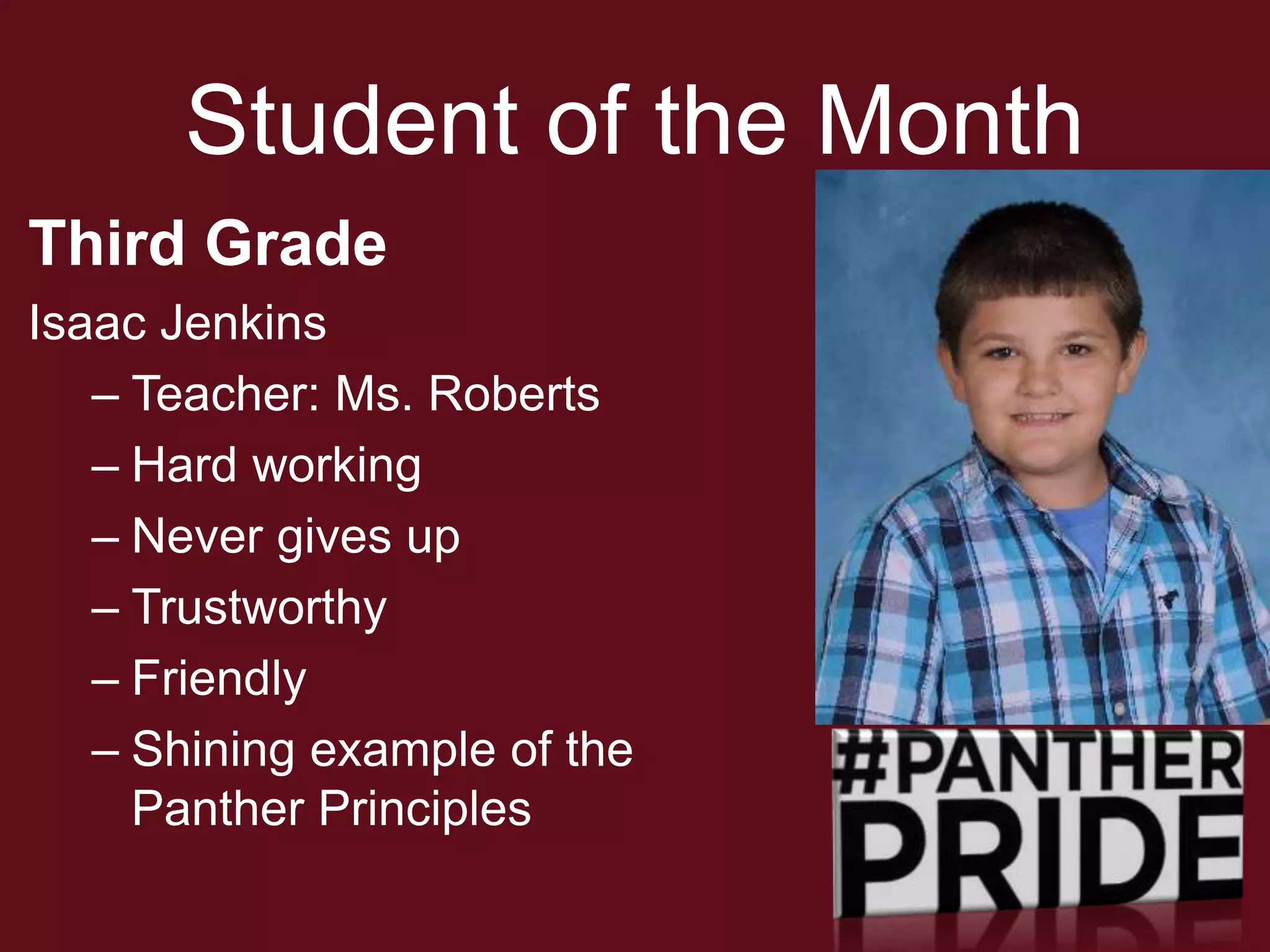 Pond Gap-January 2017 students of the month | PPT