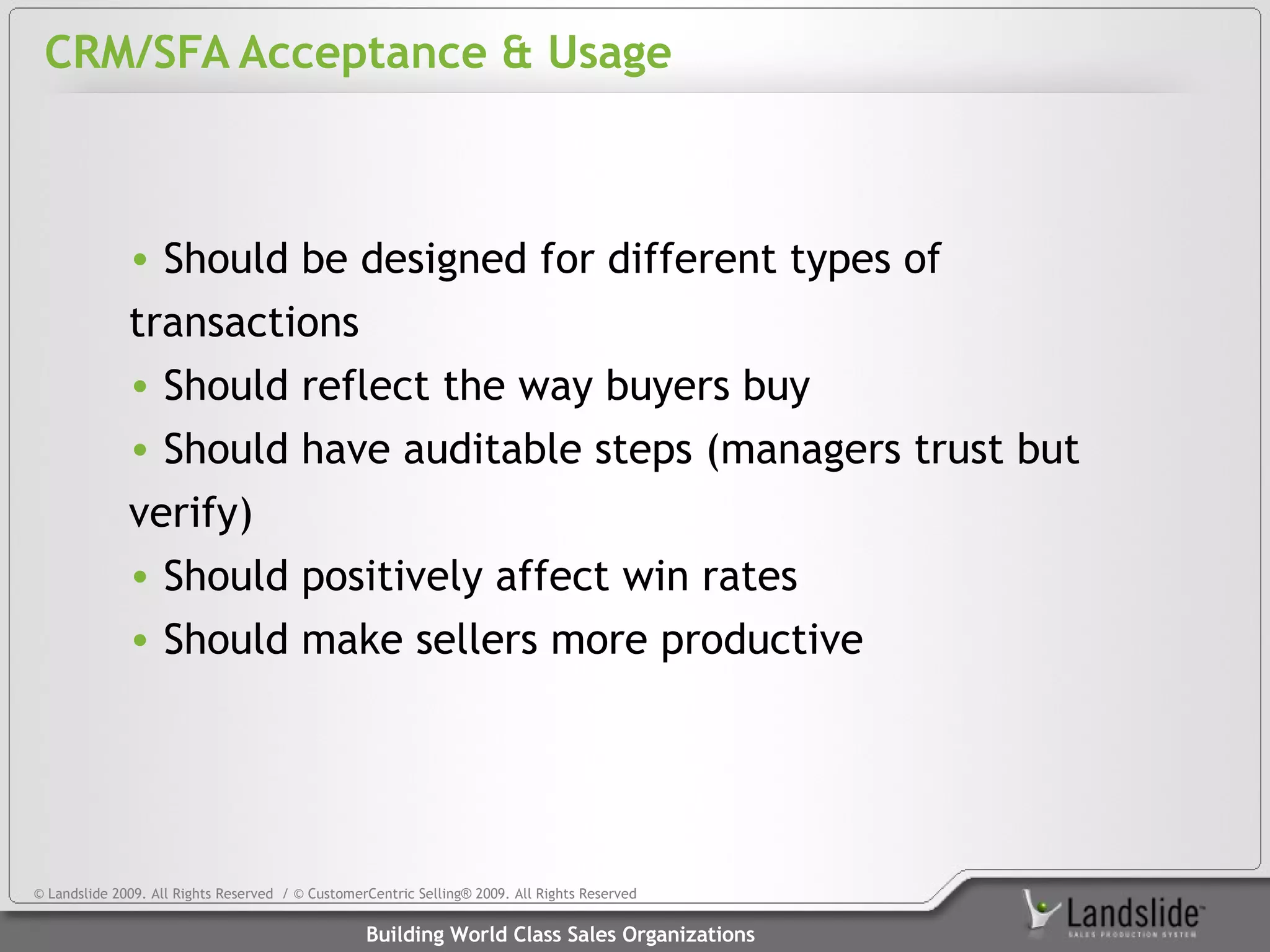 Strategies for Building World Class Sales Organizations | PPS