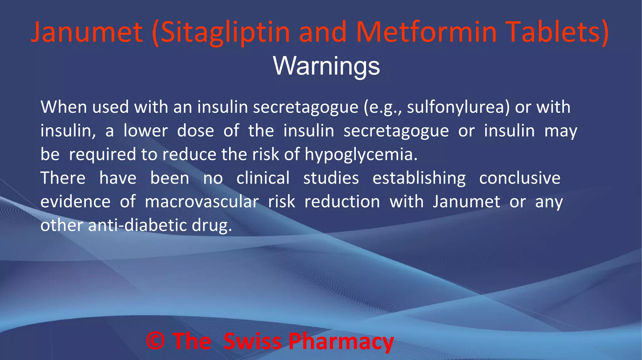 Janumet (Sitagliptin and Metformin Tablets) | PDF