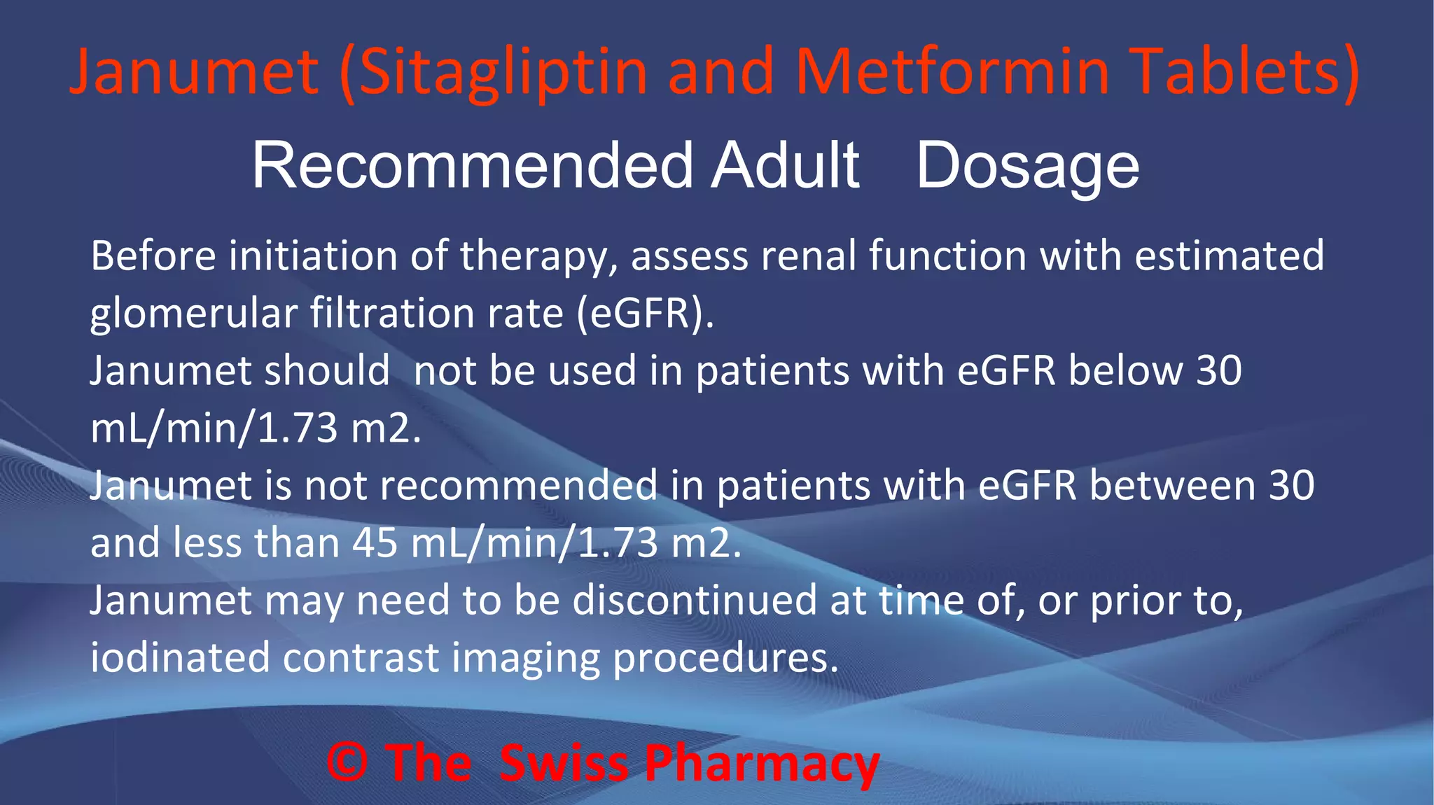 Janumet (Sitagliptin and Metformin Tablets) | PDF