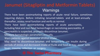 Janumet (Sitagliptin and Metformin Tablets) | PDF