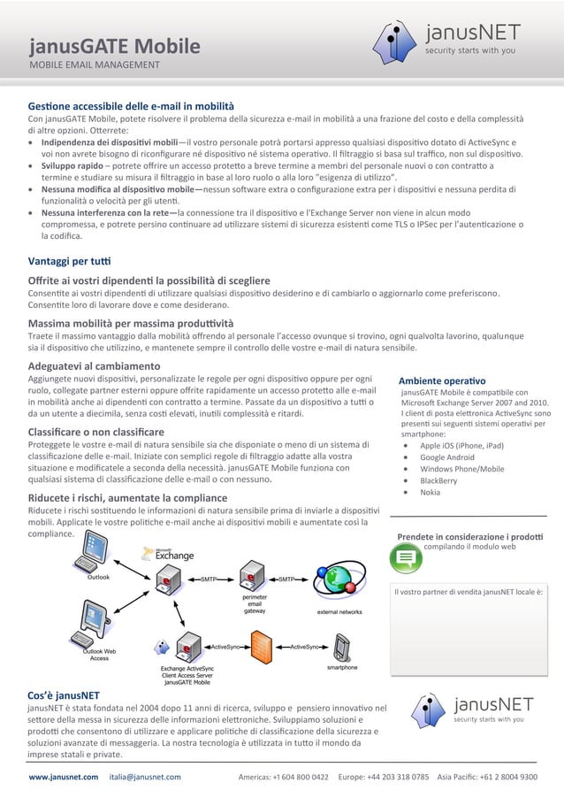 Janus gate mobilebrochure-it | PDF