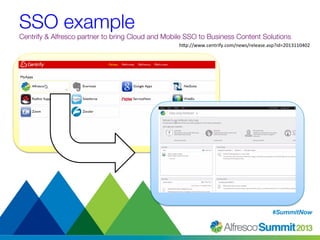 Alfresco: Implementing secure single sign on (SSO) with OpenSAML | PDF