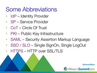 Alfresco: Implementing secure single sign on (SSO) with OpenSAML | PDF | Cloud Computing | Internet