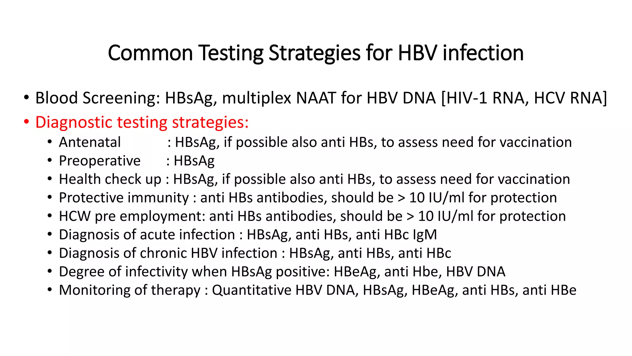 viral markers in diagnosis monitoring and treatment of hepatitis b and ...