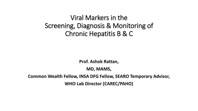 viral markers in diagnosis monitoring and treatment of hepatitis b and ...