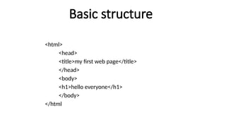 Html css learning with janvi simple ppt jn | PPTX