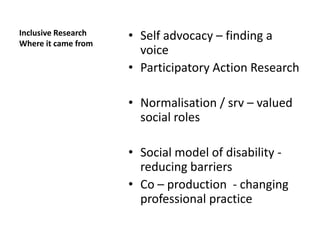 Jan Walmsley: Inclusive research in intellectual disability | PPTX