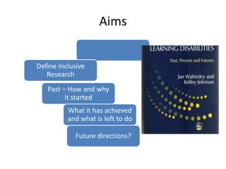 Jan Walmsley: Inclusive research in intellectual disability | PPTX
