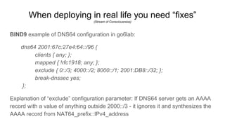 NAT64/DNS64 experiments, warnings and one useful tool | PDF