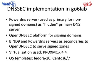 DNSSEC/DANE/TLS Testing in Go6Lab | PPT