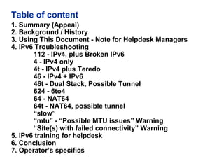 IPv6 Troubleshooting for Helpdesks | PPT