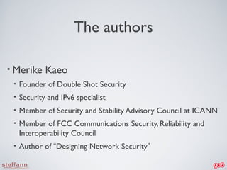 The Story Behind RIPE-501 and RIPE-554 - Requirements for IPv6 in ICT ...